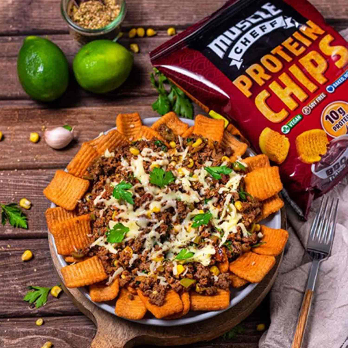 Baked Protein Chips - BBQ, Soy Free, High Protein & Fiber, 10g Protein ...